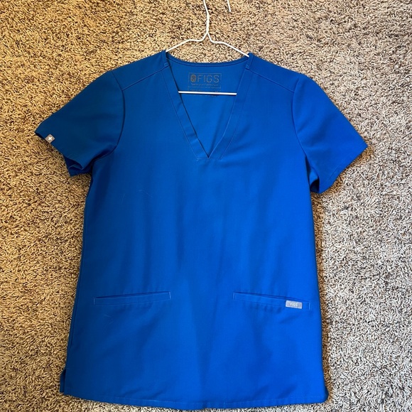 Figs | Tops | Royal Blue Figs Scrub Top | Poshmark